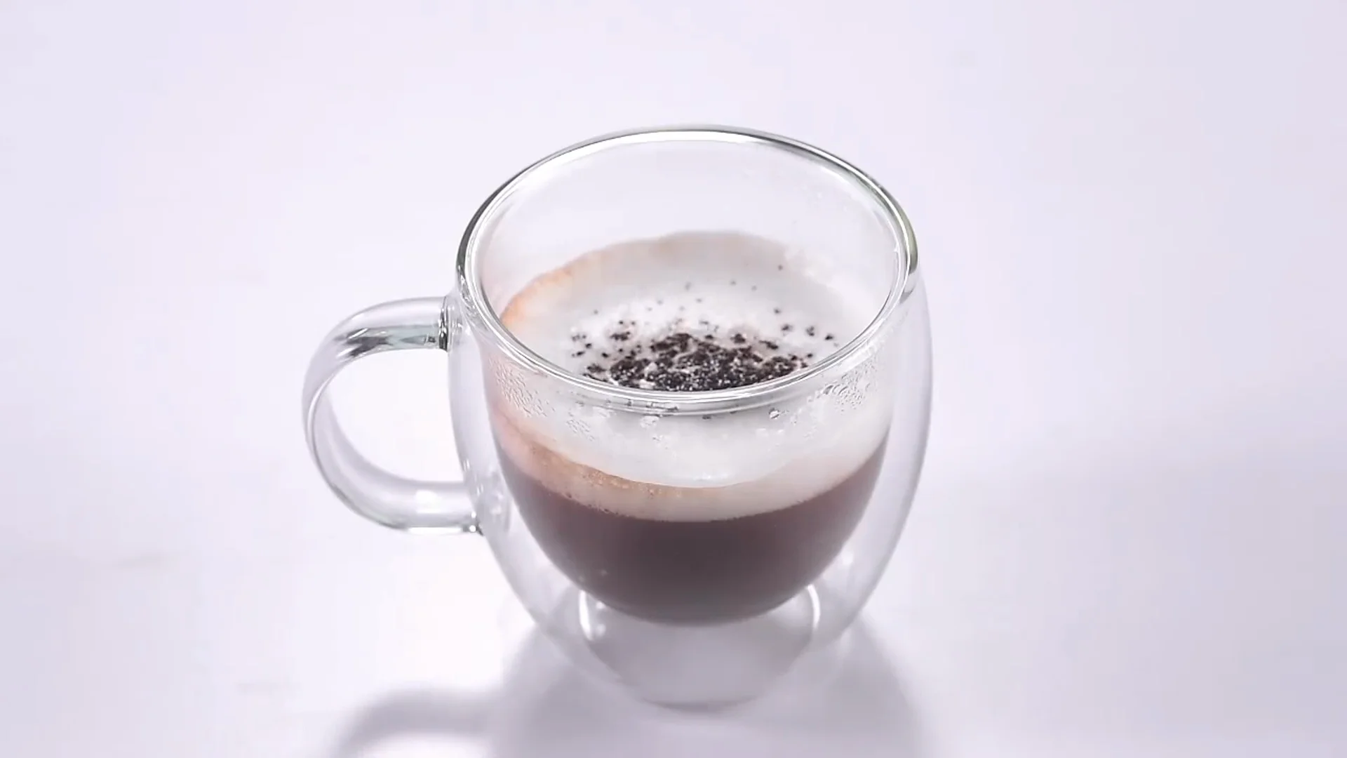 Popular Clear Glass Coffee Cup Office Home Tea Milk Glassware Double ...