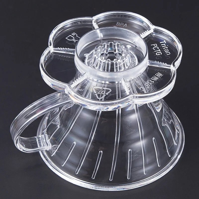 Wholesale V60 Transparent Conical Drip Origami Filter Cup Plastic ...