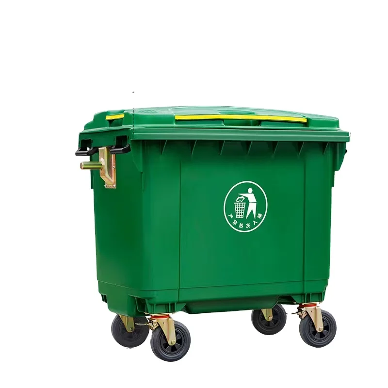 1100L Standing Plastic Waste Container 1100/Cubos Polyethylene Trash ...