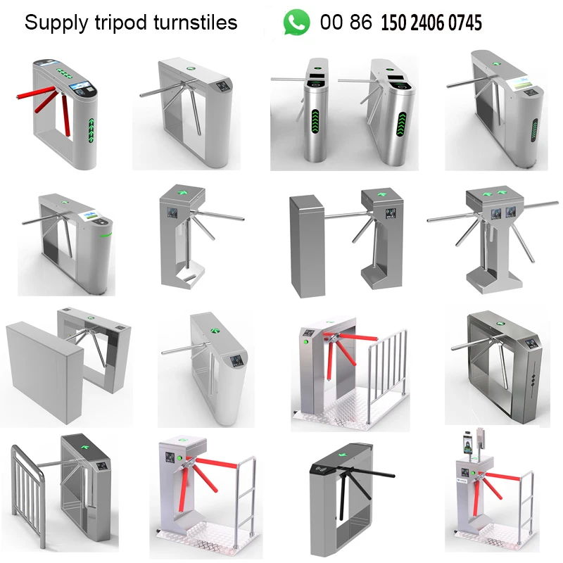 Three Roller Coin Operated Tripod Turnstile Gate for Public Toilets
