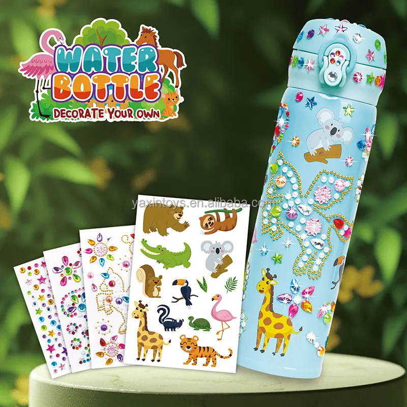 Birthday Gift DIY Art Craft With 4 Sheets of Animal and Glitter Gem ...