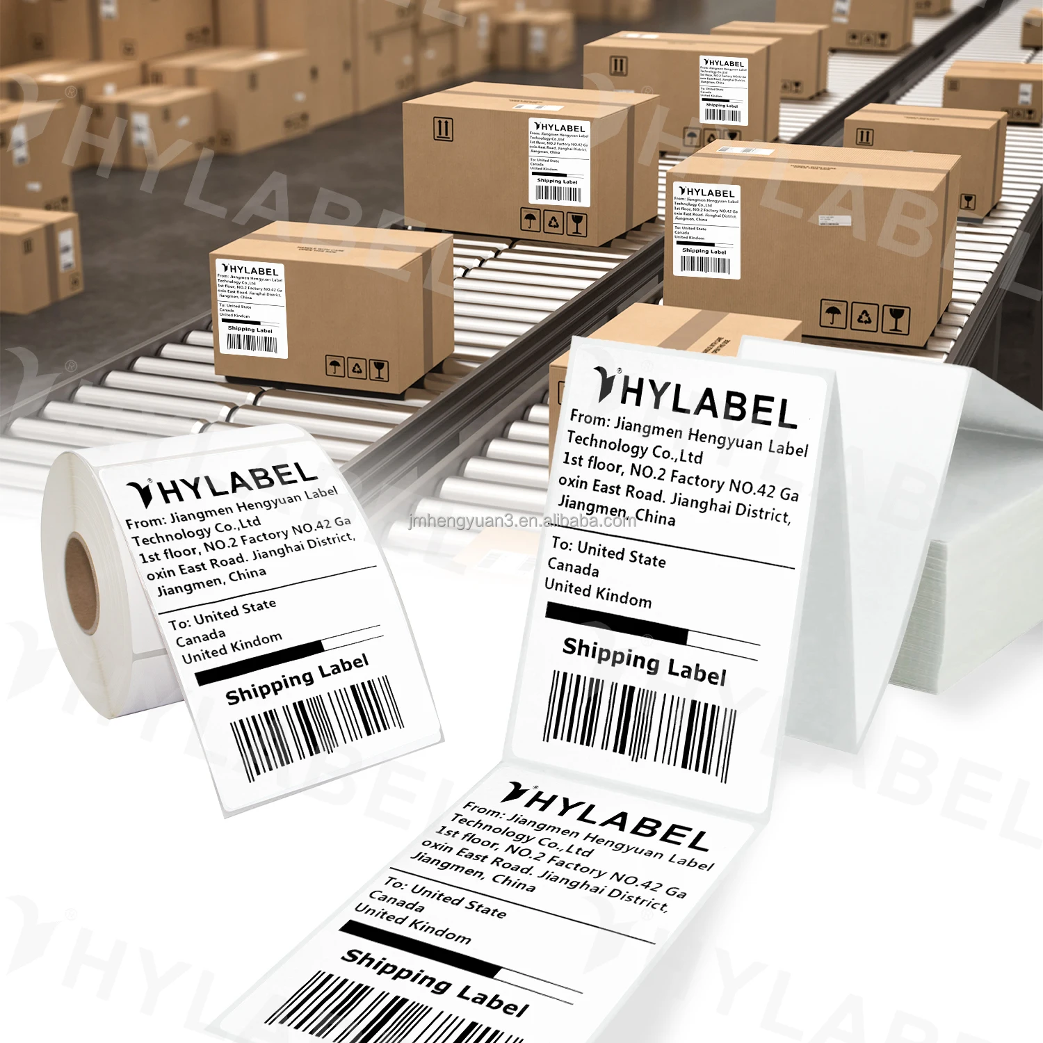 102x152 4x6 Direct Thermal Label Barcode Sticker Self Adhesive 4"x6 ...