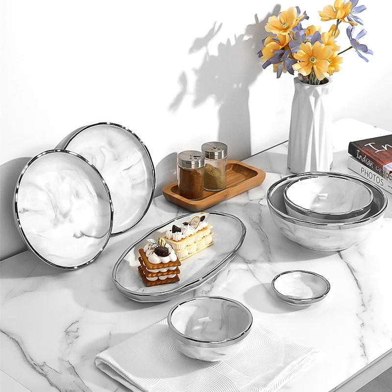 Tivray Custom Modern Nordic Luxury Round Soup Bowl Decal Porcelain ...