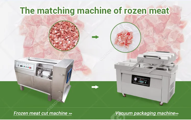 Chicken Breast Cube Equipment 500kg Frozen Ham Beef Dice Cutter Machine ...