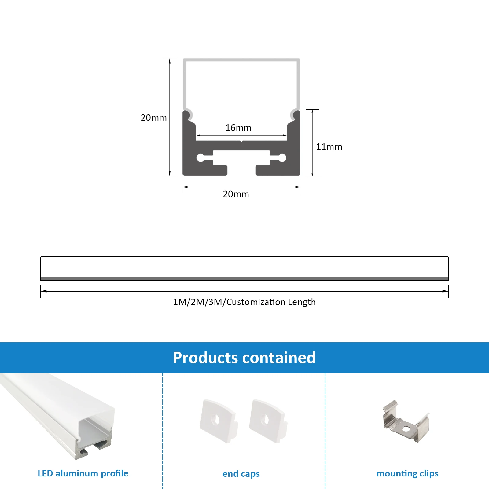 New Arrivals 004A Strip Light for Ceiling Suspension 20*20mm Led Strip ...