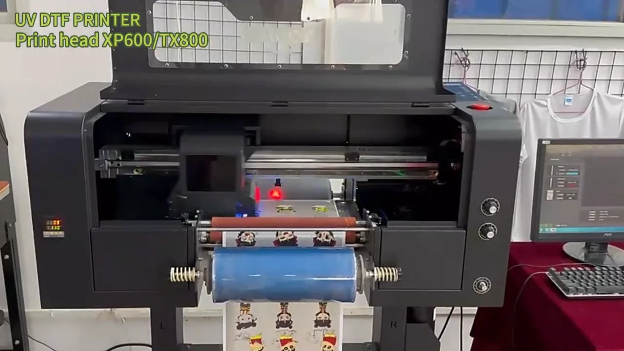 Uv Dtf Printer Roll A3 Uv Dtf Sticker Printer With 3 Heads Laminator ...
