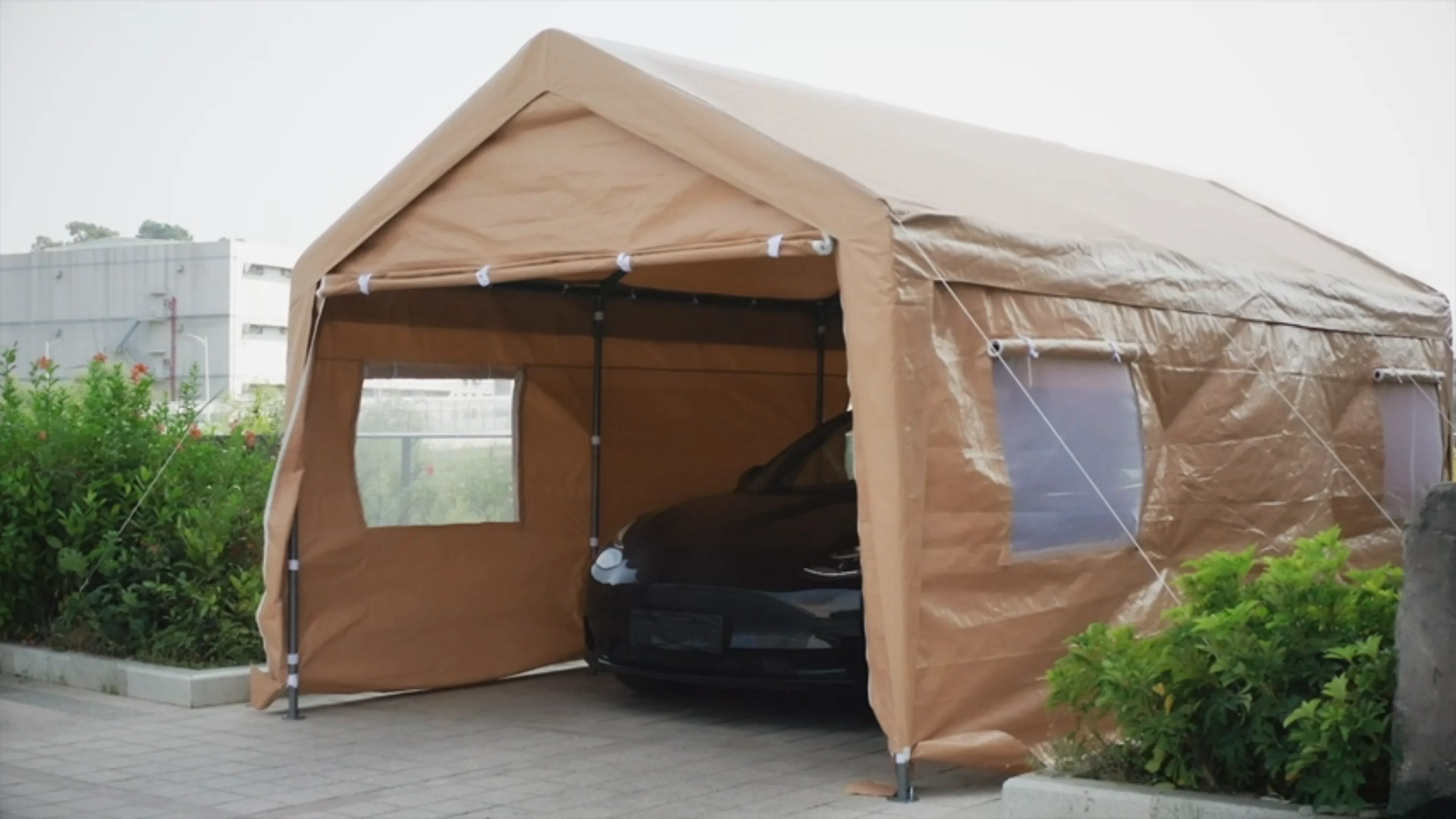 Yasn 10x20ft Heavy Duty Carport Canopy 200g Compound Tarp Portable Car ...