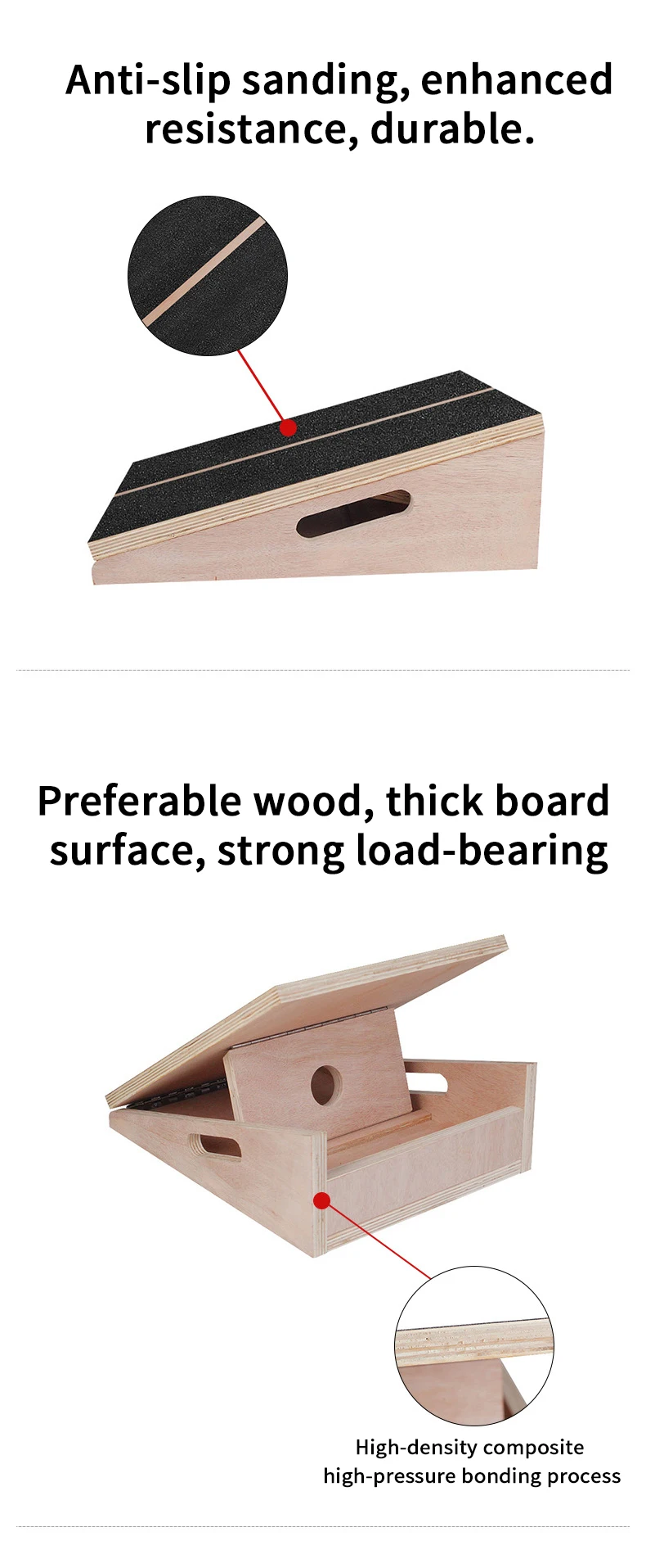 Inclined Stretching Slant Board - Adjustable & Stiffened