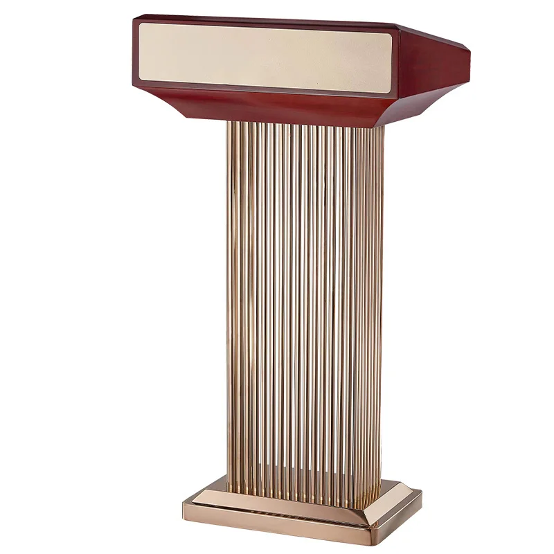 Lecture Platform Podium Stand Hotel Rostrum Table Lectern Rose Gold ...