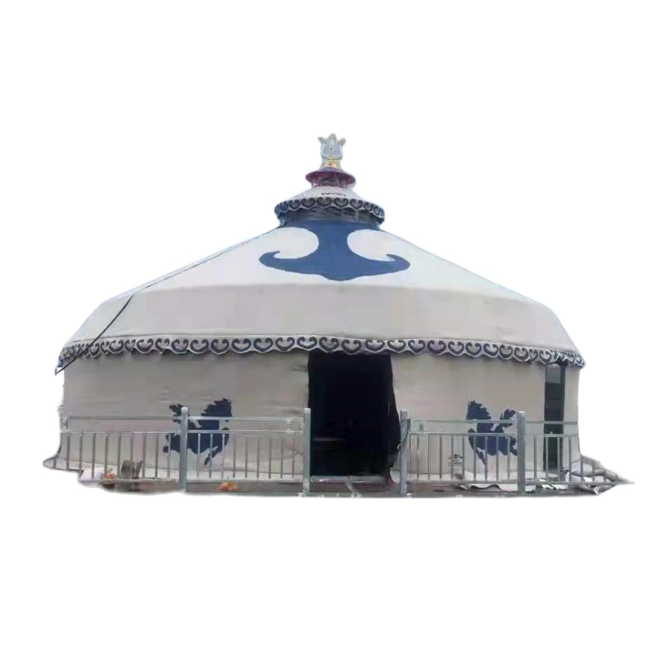 Large dome steel bamboo frame mongolian yurt tent permanent outdoor ...