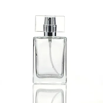 30ml 50ml 100ml Rectangular Glass Transparent Spray Perfume Bottle ...