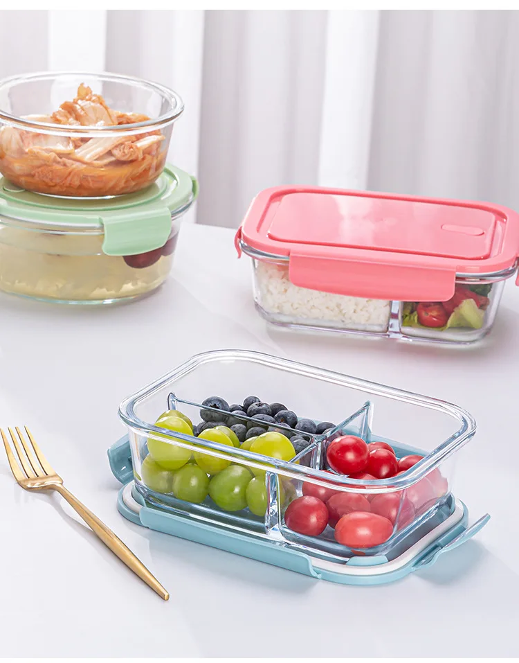 Heat-Resistant Glass Container & Microwave Safe Bowl for Food Storage