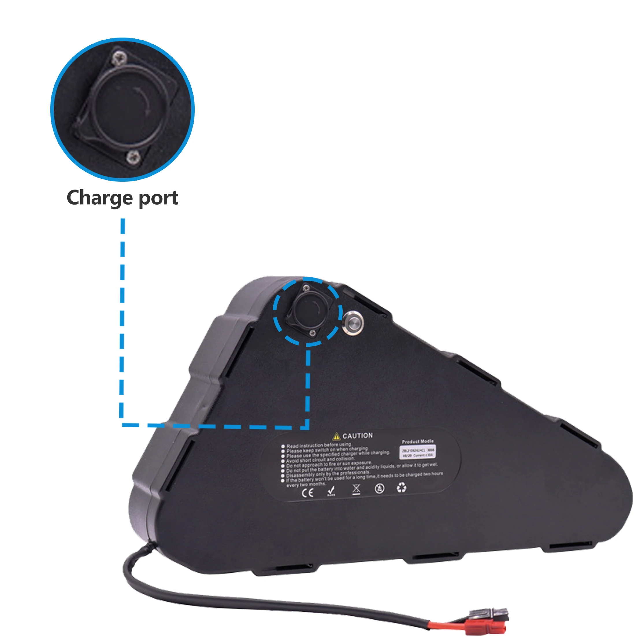 Ebike 52V 48V 28Ah 25Ah 20Ah 18650 E-bike Battery Triangle Lithium Ion ...