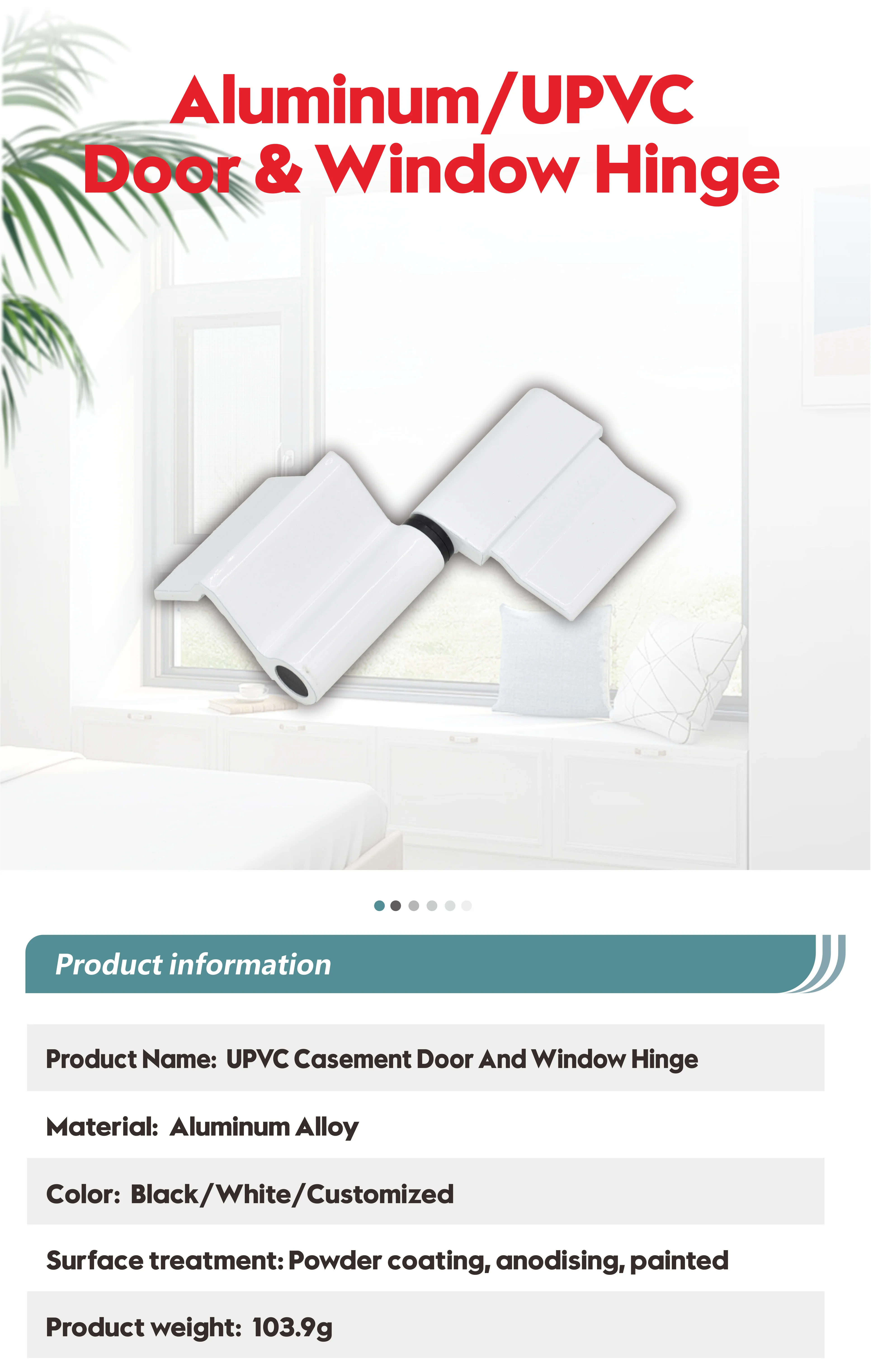 Heavy Duty Two Wings Butterfly Rotating Pivot Silver Hardware Door ...