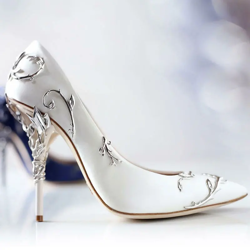 Custom Women’s Super High Stiletto Heels with Metal Decoration