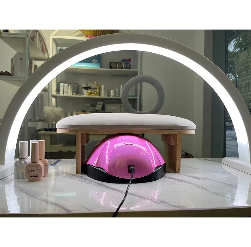 30 Inch Led Half Moon Lash Light Pink Desk Table Half Moon Light Lamp ...