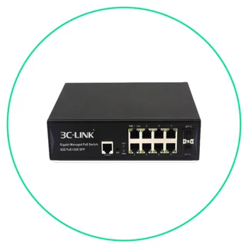 8 Port Poe Switch 10/100/1000mbps Utp Fiber Network Switch Long ...