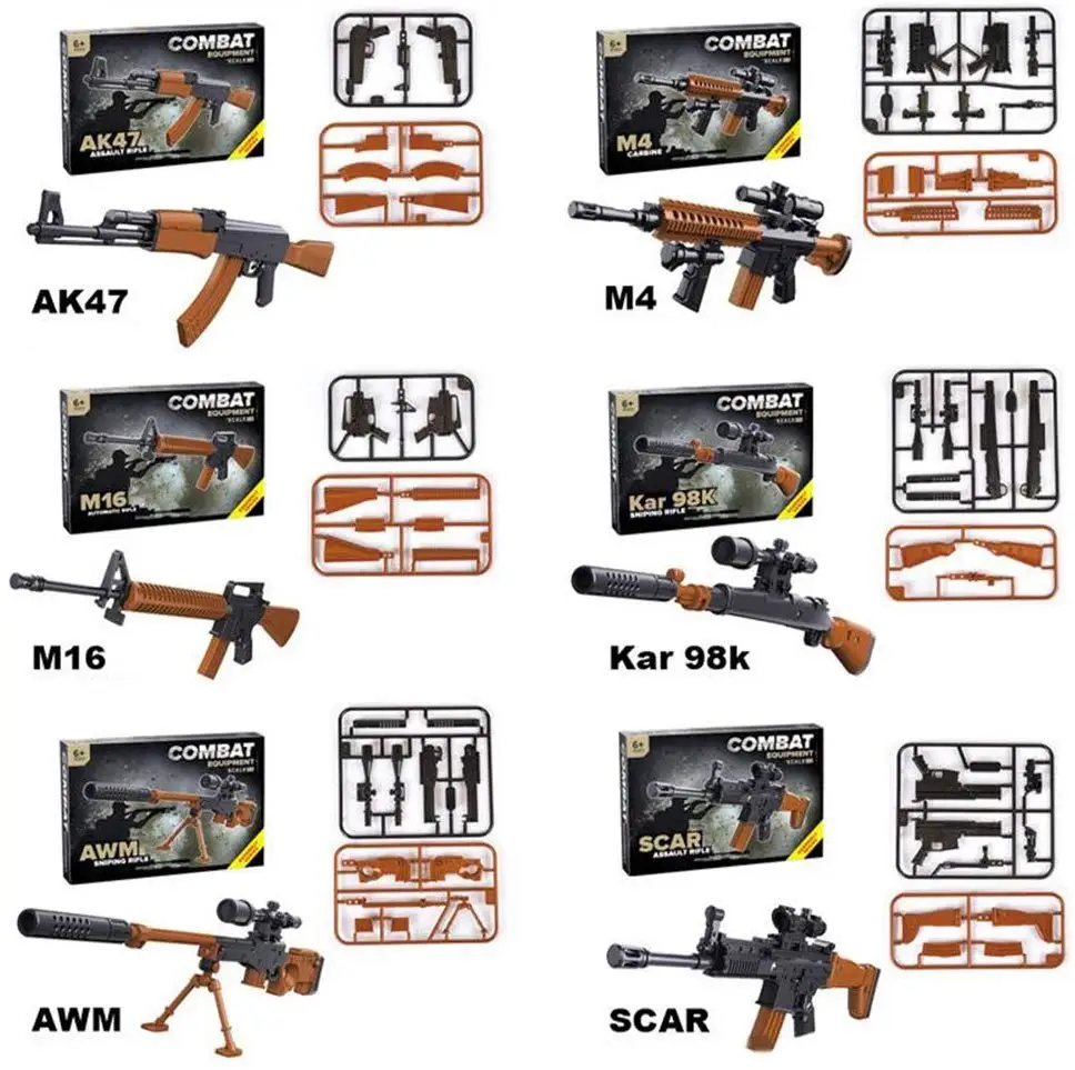Alibaba.com: 12 Pack 1:6 Scale Miniature Toy Machine Guns, Plastic ...