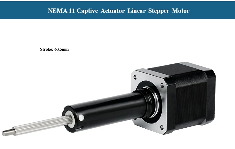 High Accuracy 1.8 Degree Hybrid Step Motor Linear Actuator 42mm Mini ...