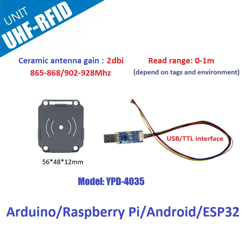 Invelion Uhf Rfid Unit Raspberry Pi Integrated Rfid Module Arduino 1-3m ...