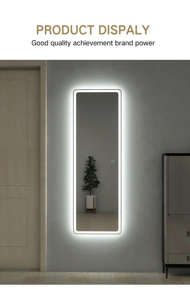 Modern Smart Full Length Dressing Mirror With Lights Touch Sensor Wall ...