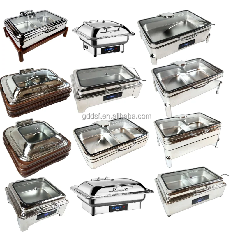 Stainless Steel Buffet Electric Food Warmer Set - OEM Available
