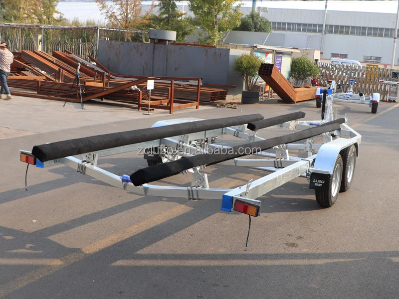 7.1 M Double Axle Wood Bunk Boat Trailer - Durable & Versatile
