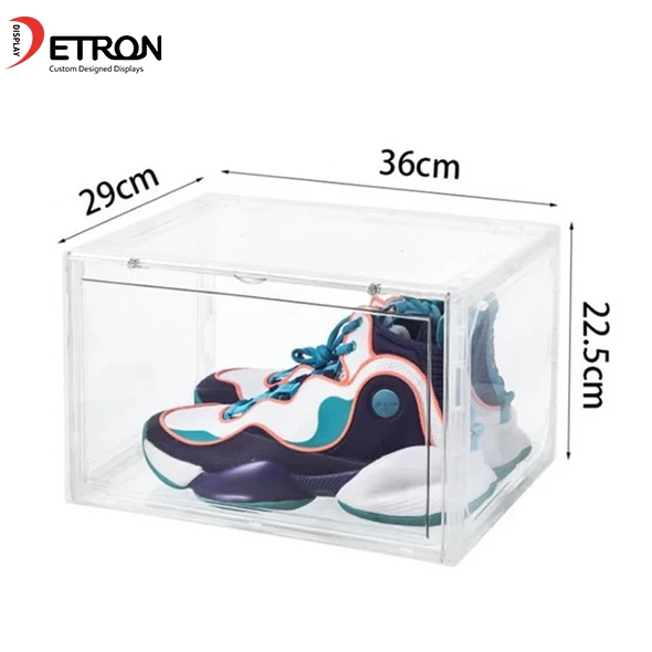 Custom Clear Plastic Shoebox Acrylic Shoe Display Case Container Store ...