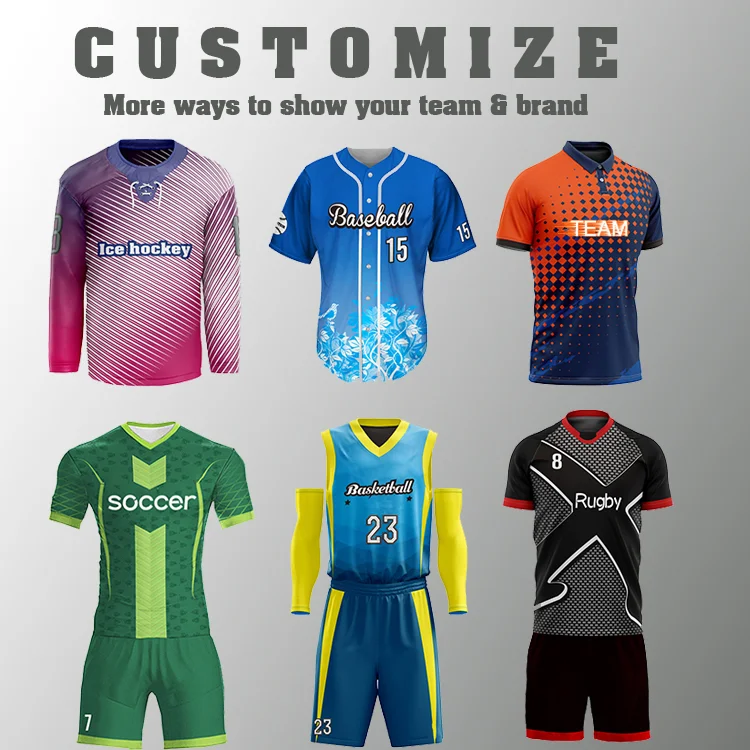 Custom Sports Wear - Unisex Team Basketball & Baseball Shirts