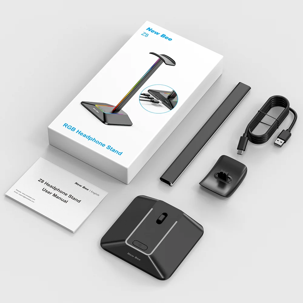 New Arrival New Bee Rgb Gaming Headphone Stand For Desk Pc Gaming ...