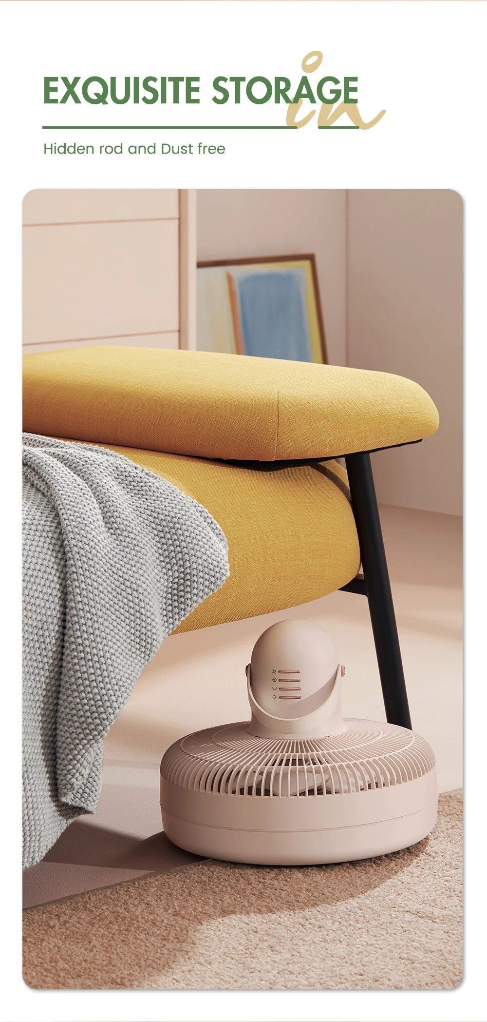 Modern Retractable Oscillating Foldable Rechargeable Pedestal Home Led ...