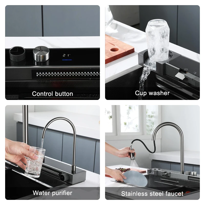 Smart Multifunction Kitchen Sink - Modern Style & Quality