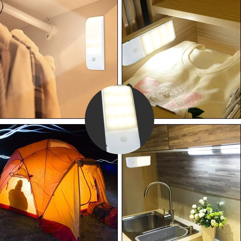 Mini Motion Sensor Led Light Diy Stick On Anywhere Security Light With ...