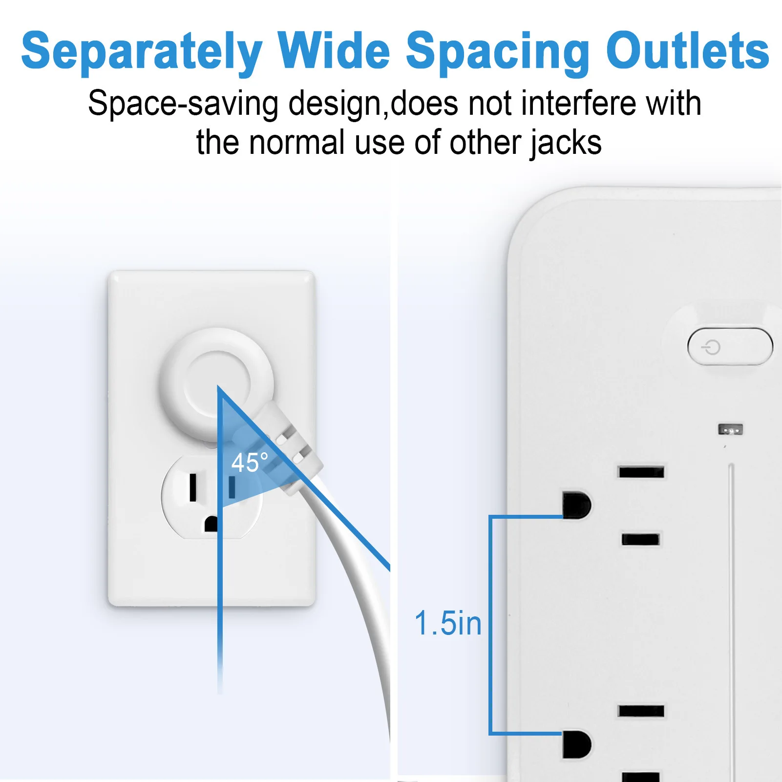 Extension Socket Us Power Strip With Usb 6 Outlet Power Strip Usb Type ...
