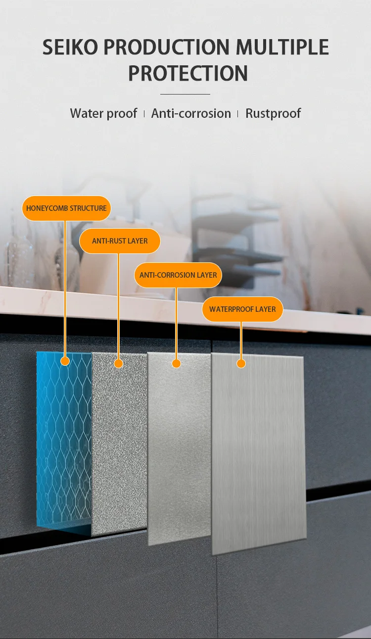 Hyxion Modern Smart Black Kitchen Cabinet Stainless Carcase PVC Door ...