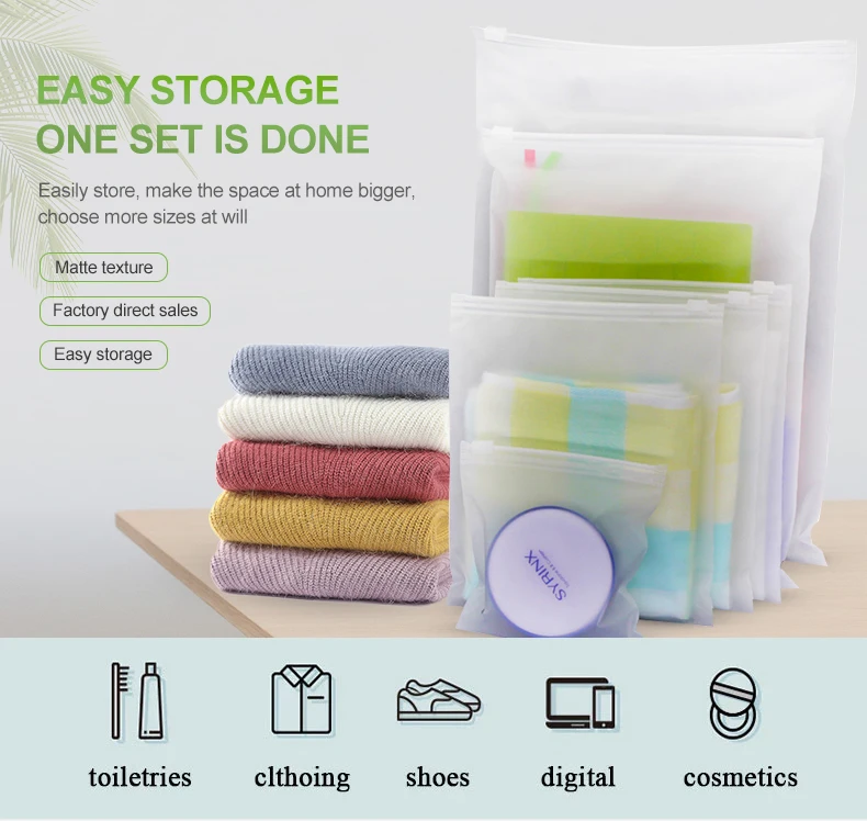 ZGCX Matte Frosted Ziplock Bags - Recyclable LDPE Zip Lock Plastic Bags ...
