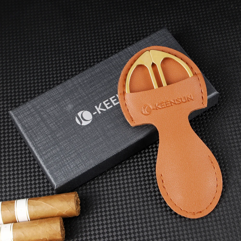 Keensun Luxury Customized Logo Stainless Steel Cigar Cutter