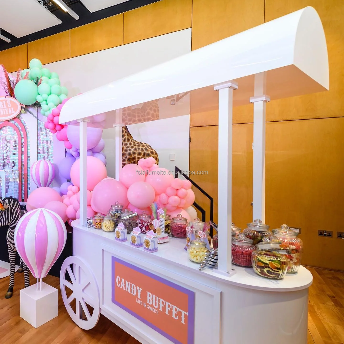 Wedding Supplies Mobile Flower Display Sweet Candy Cart Wedding Party ...