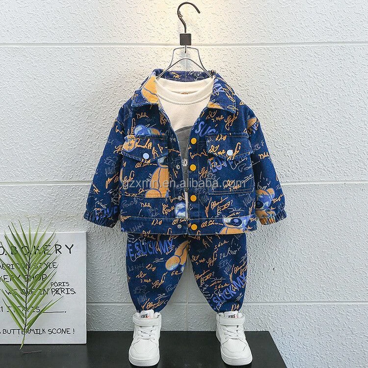 Autumn New 22 Children's Set Boys' Sports Long Sleeve Cotton Sweater ...