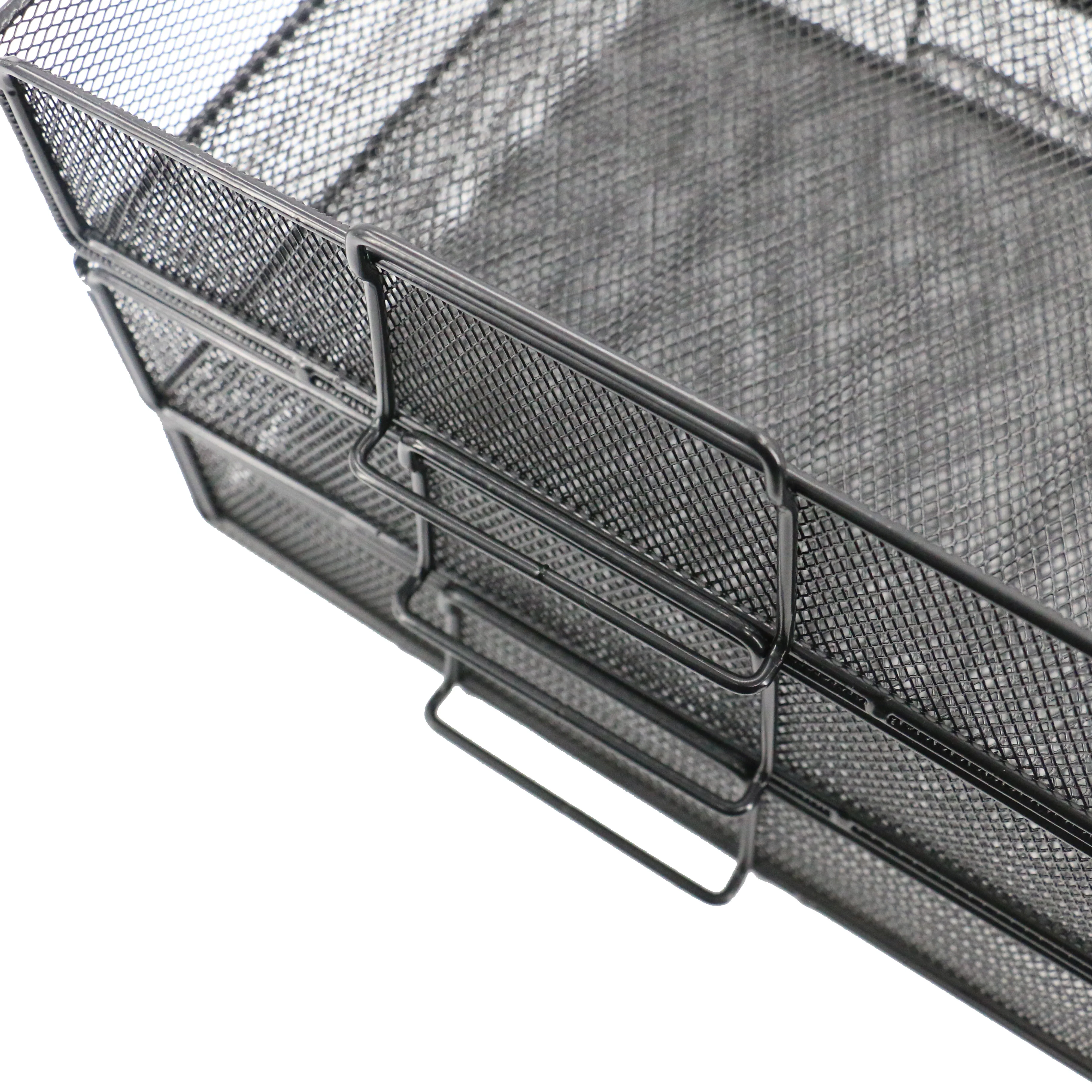 Office Supply - Black Metal Wire Mesh File Tray - Stackable