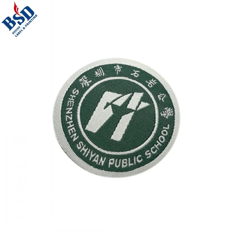 Design Custom Letters Size Name Logo Center Fold Garment Neck Woven ...