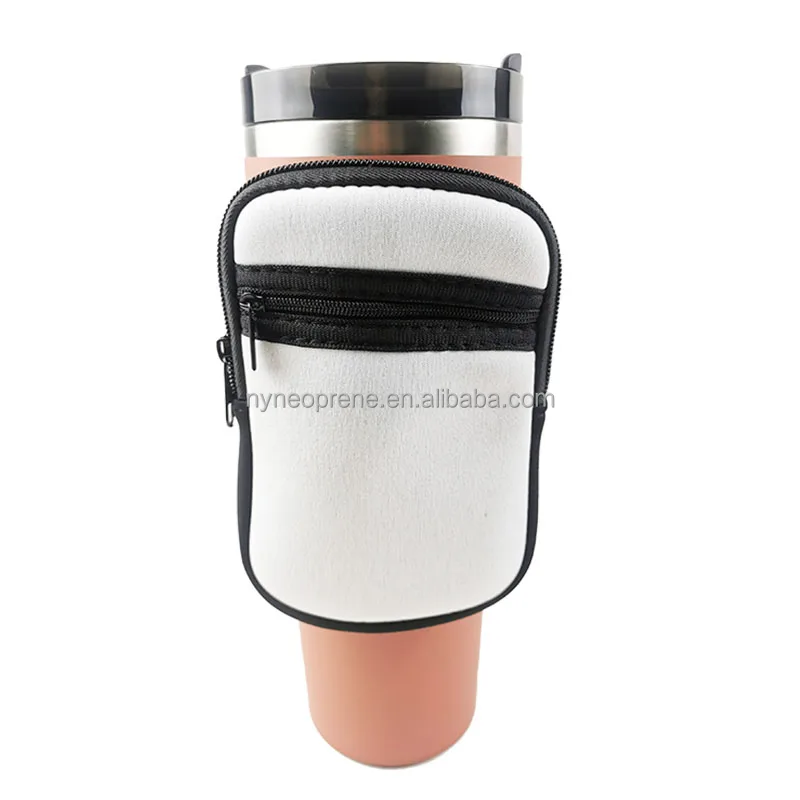 Custom Sublimation Blanks Gym Water Bottle Pouch Neoprene Blank White ...
