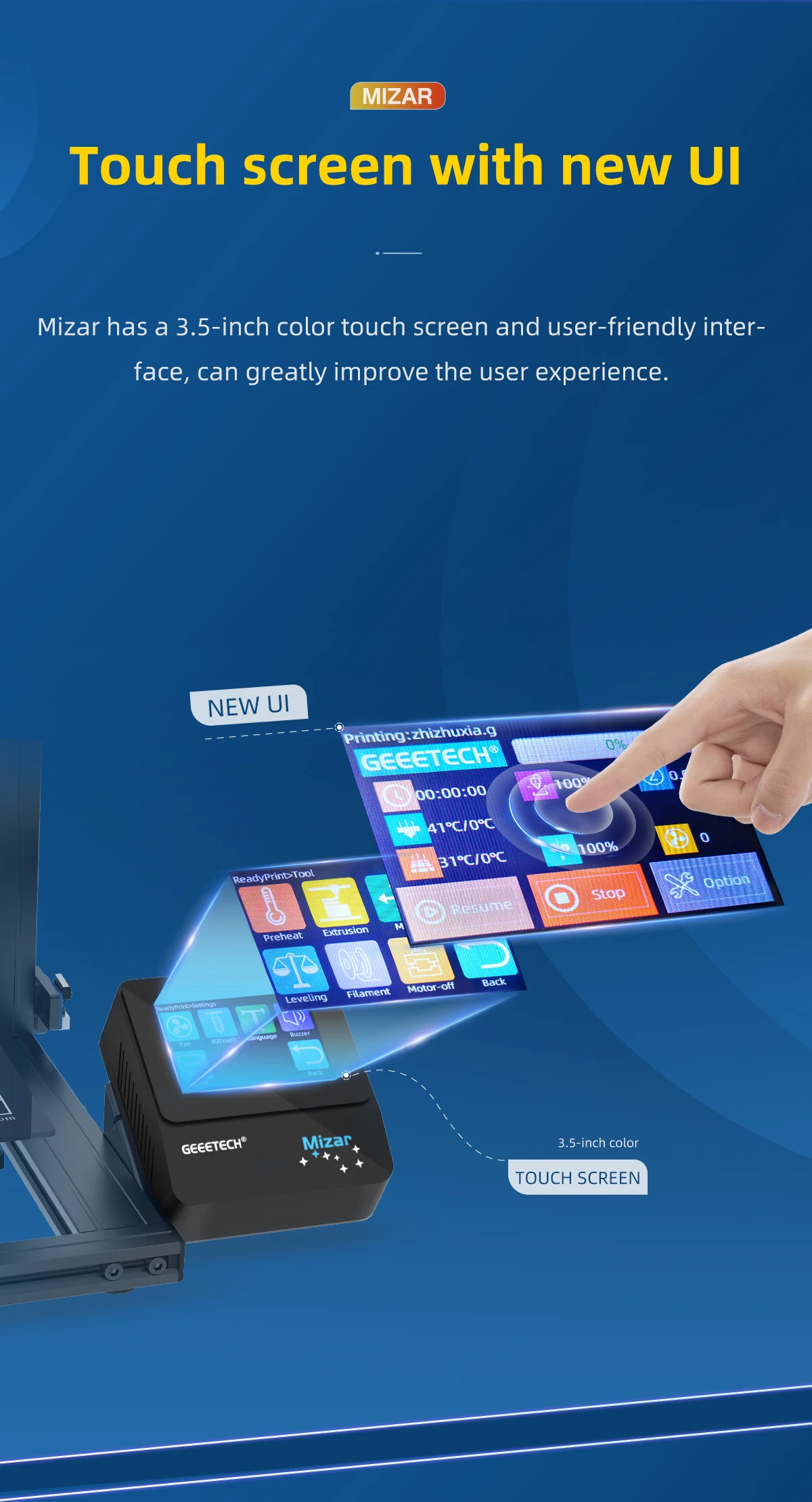 Geeetech Mizar Gt2560 Board 3D Printer - High-Accuracy DIY Kit