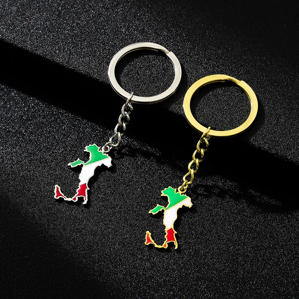 Manufacturer Stainless Steel National Italy Country Flag Keychain 18k ...