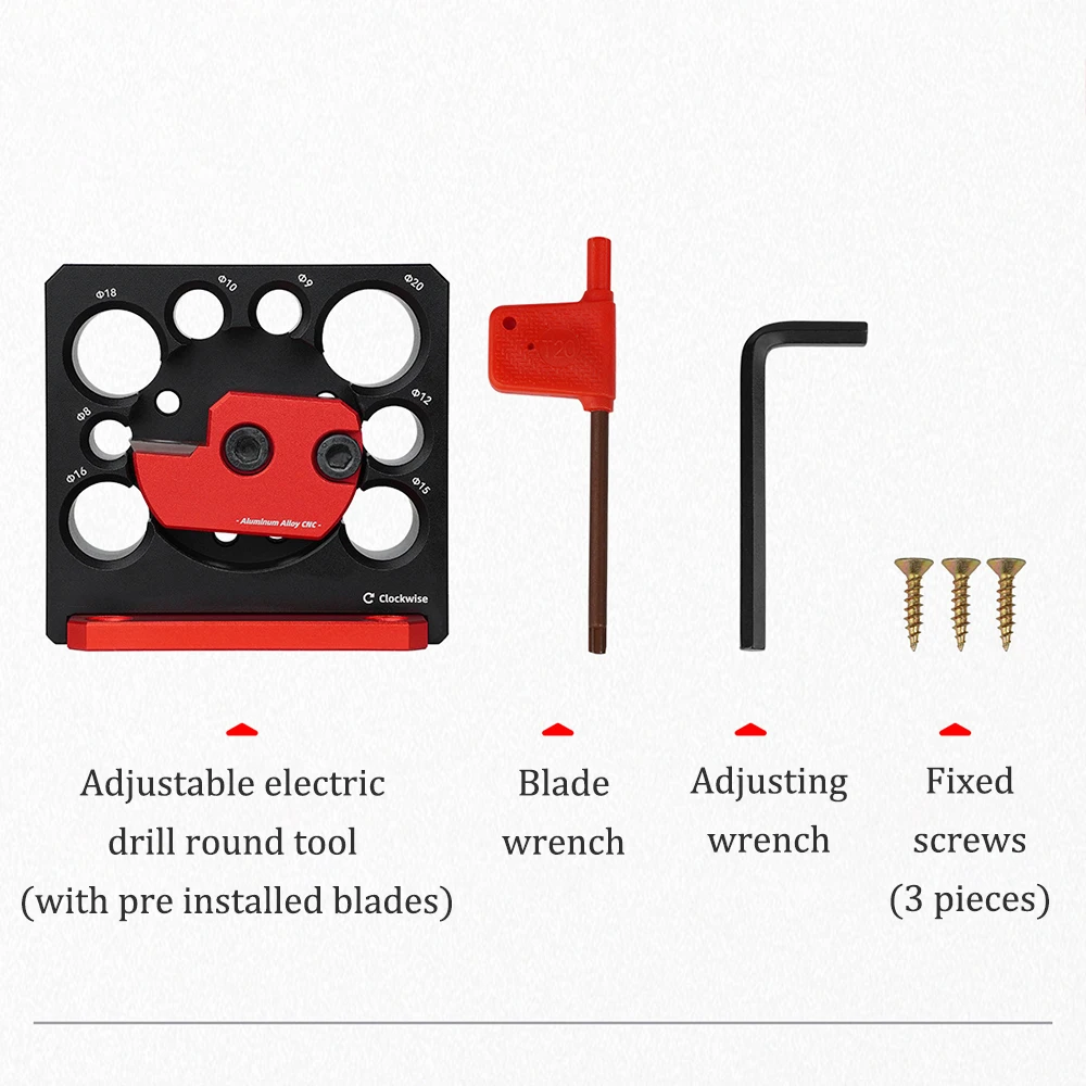 Adjustable Woodworking Electric Drilling Round Rod Tool