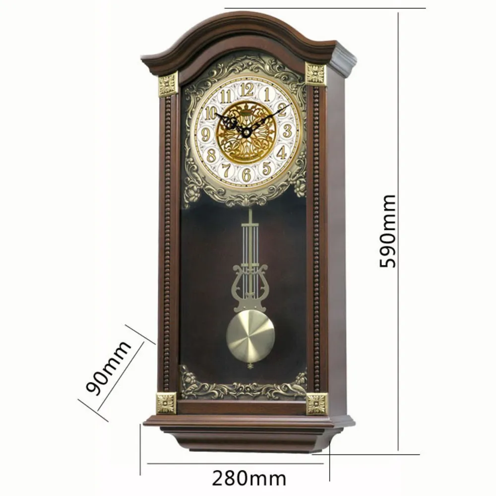 European Living Room Classical Solid Wood Clocks Westminster Temple ...