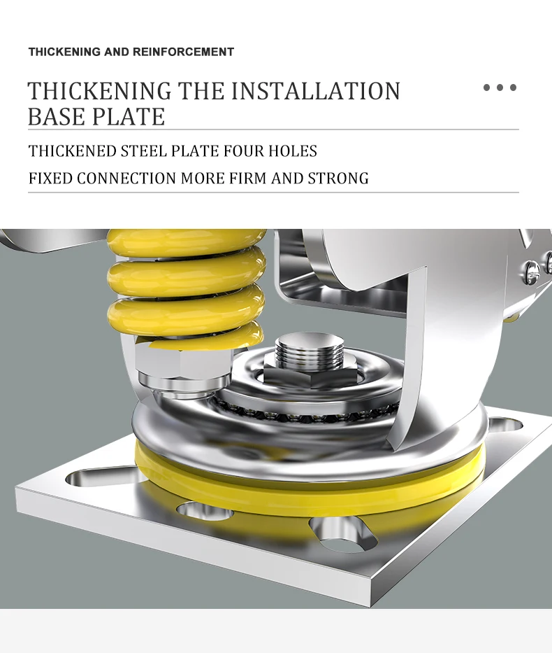 8 Inch Rigid Swivel and Brake Iron Core Polyurethane Wheels