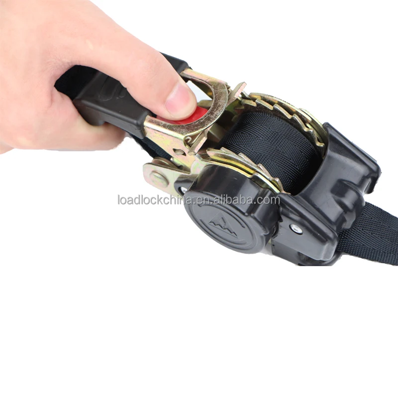 Ratchet Strap Cargo Tie Downs - Retractable 1 Inch X 6 Ft