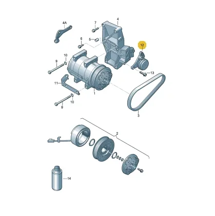 Oem Genuine Engine Compressor Belt Tensioning Roller For Audi A4 B5 A6 ...
