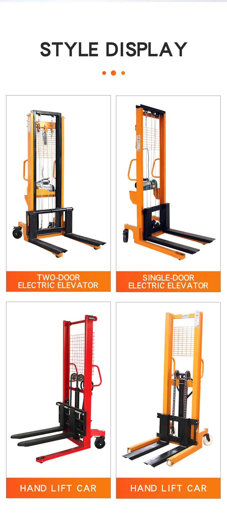 Manual Hydraulic Stacker 1ton 1.5ton 2ton Hand Stacking Truck Hydraulic ...